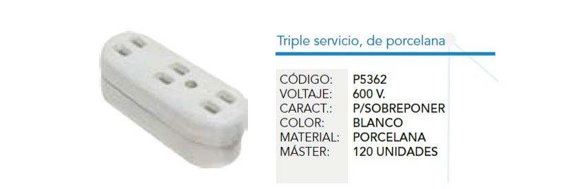 Tomacorriente triple servicio de porcelana – Ludepa – Tu ferreteria en ... Tomacorriente triple servicio de porcelana – Ludepa – Tu ferreteria en ...